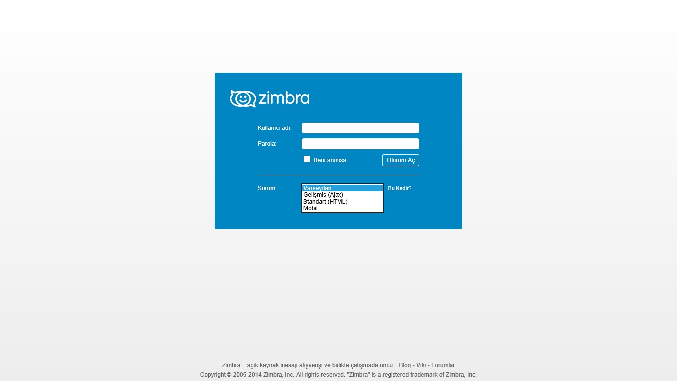 Zimbra Mail Sunucusu